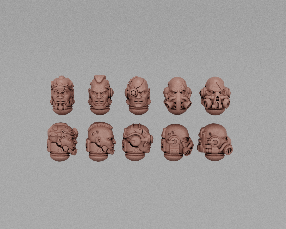 Anvil Warden Heads — Resin Munitorum