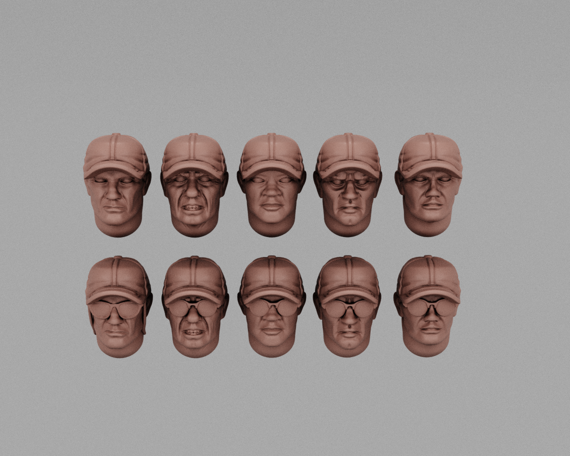 Expeditionary Force | Human Infantry Heads — Resin Munitorum