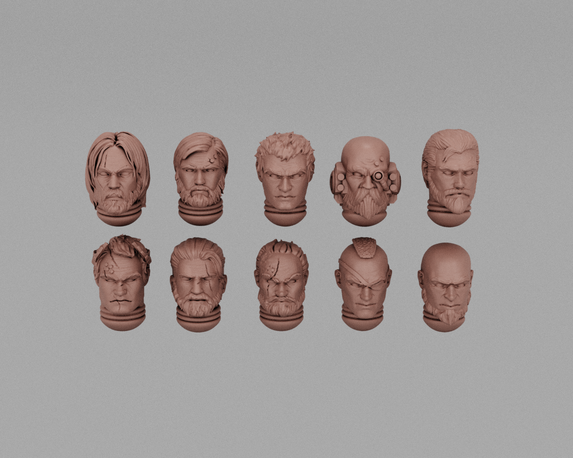 Legendary HQ Head Collection — Resin Munitorum