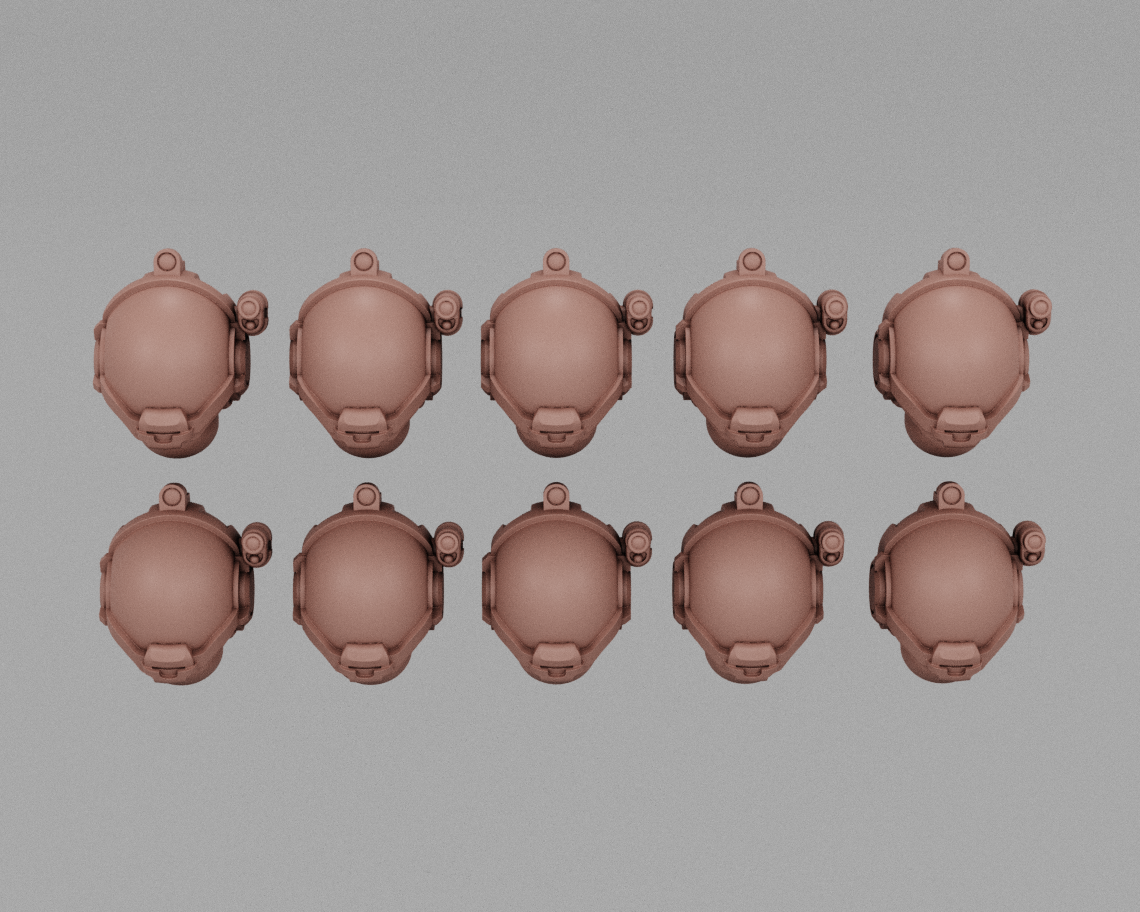 NASA-Punk Cosmonauts | Human Infantry Heads — Resin Munitorum