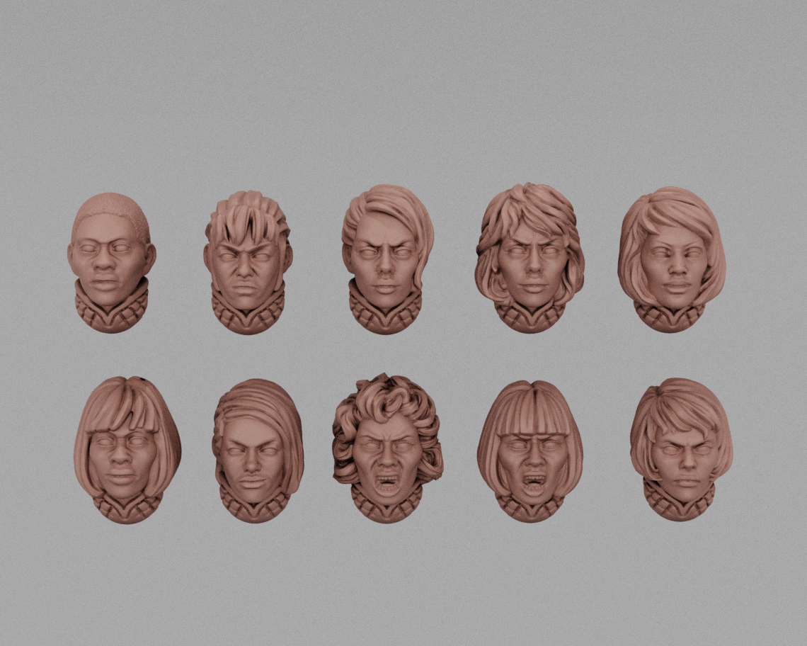 Sisters of the Eternal Chalice | Human Infantry Heads — Resin Munitorum