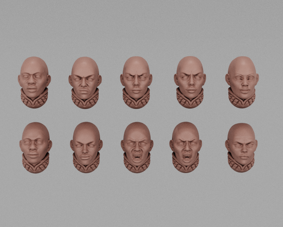 Sisters of the Silent Lady | Human Infantry Heads — Resin Munitorum