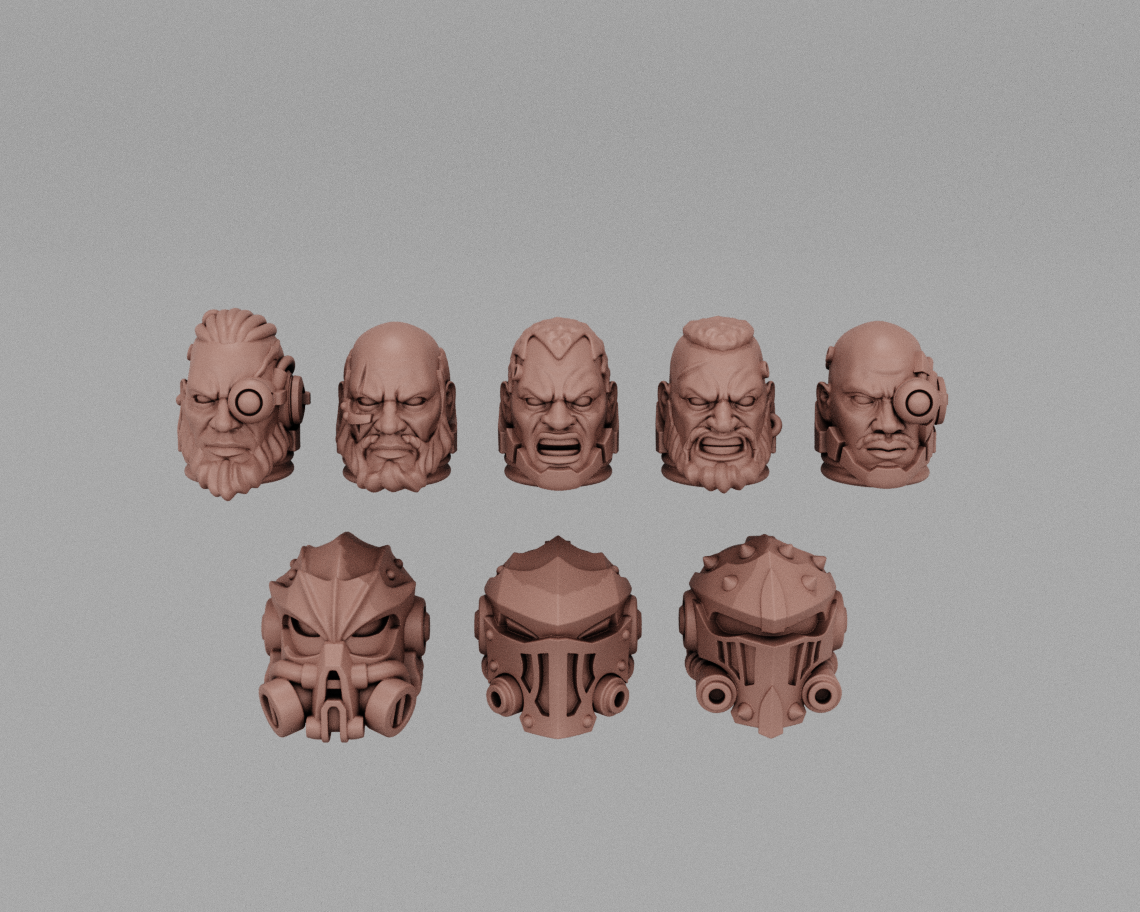 Wyrmscale Heavy Champion Heads — Resin Munitorum